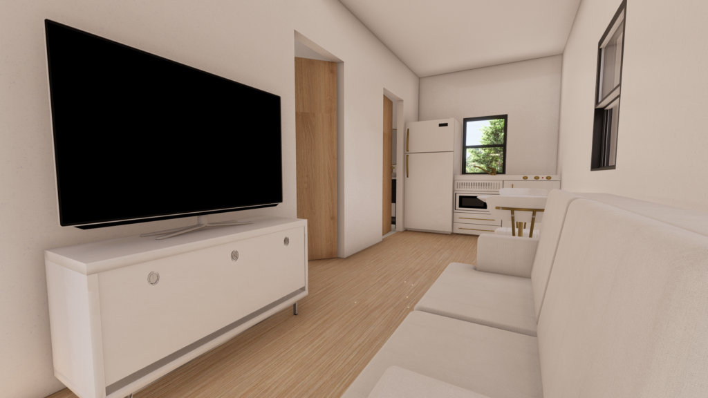 Two-Story Shipping Container ADU Plans - Duplex 320 sq-ft Studios