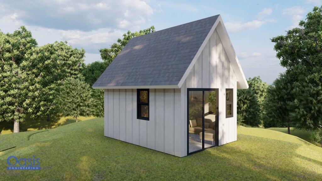 Tiny Home Plans: 16x12ft DIY ADU Plan Set with Loft Bedroom