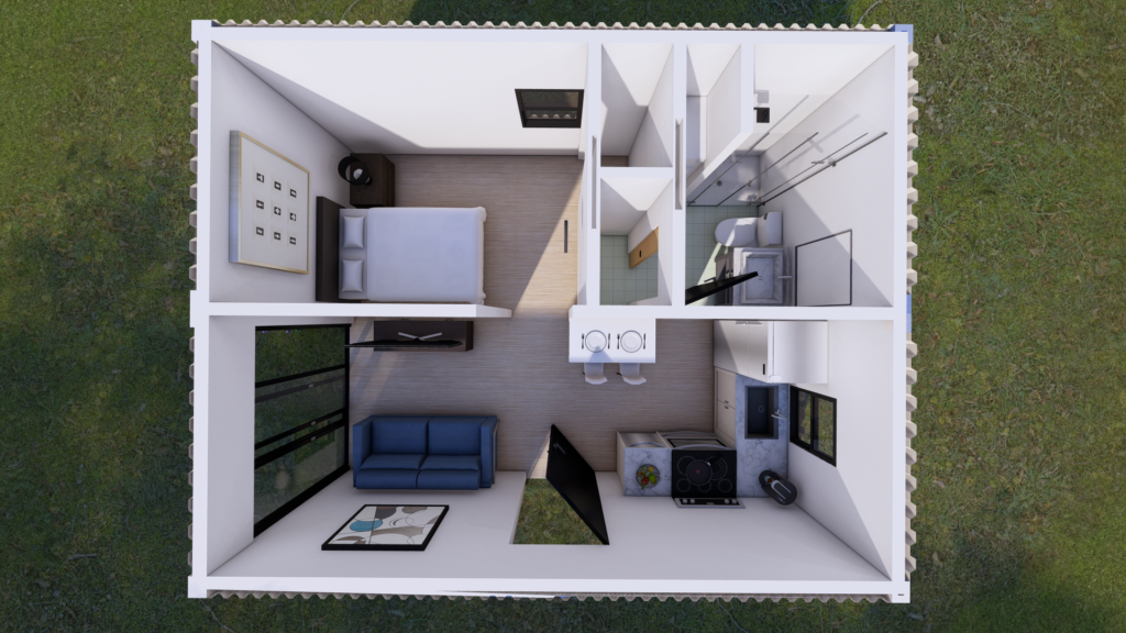Shipping Container Home (Double 20ft) Plans for DIY Builders