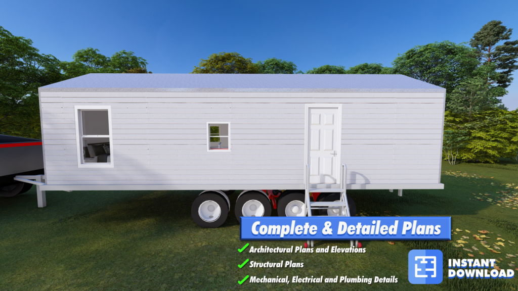 Tiny Home on Wheels Plans - 364 SQ-FT