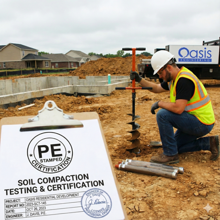 Soil Compaction Testing & PE Certification | Oasis Engineering